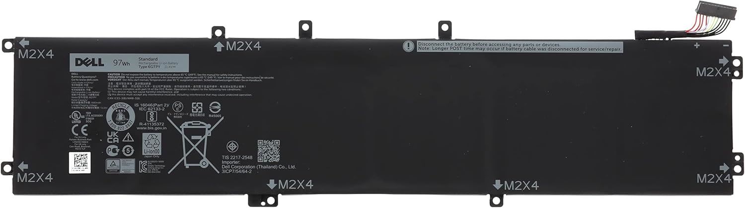 Dell Orjinal 6Gtpy 4GVGH 04GVGH Gpm03 XPS P56F 9550 9560 9570 P56F P83F ...